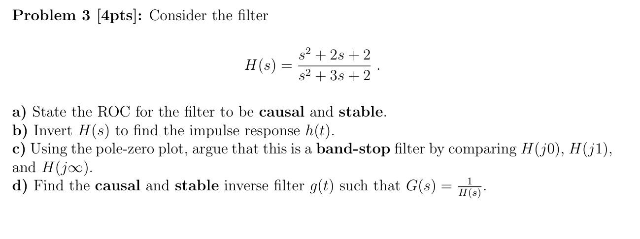 Solved Problem 3 [4pts]: Consider the | Chegg.com