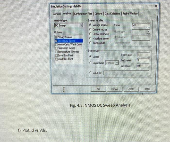 Solved B.1. NMOS Characteristics 1. Set up the circuit given | Chegg.com