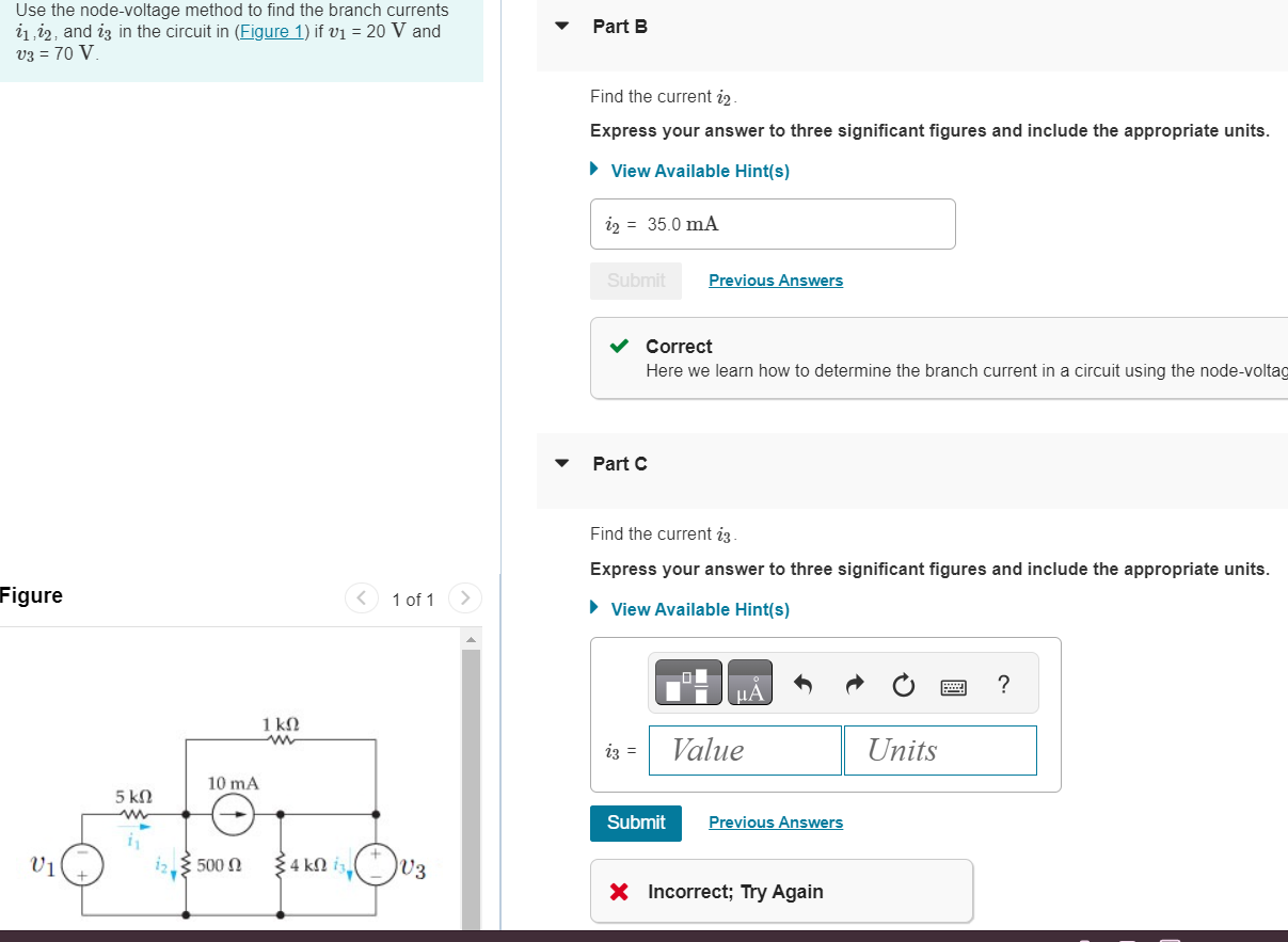 Solved Use the node-voltage method to find the branch | Chegg.com