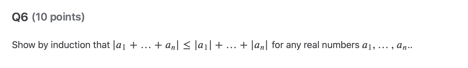 Solved Q6 (10 points)Show by induction that | Chegg.com Solved Q6 (10 points)Show by induction that | Chegg.com