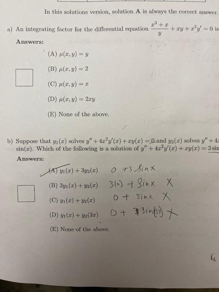 Solved In this solutions version, solution A is always the | Chegg.com