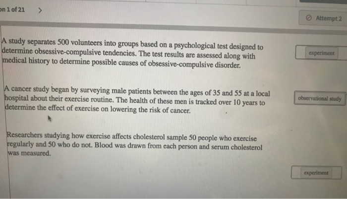 Solved Attempt 2 Classify each description as either an | Chegg.com