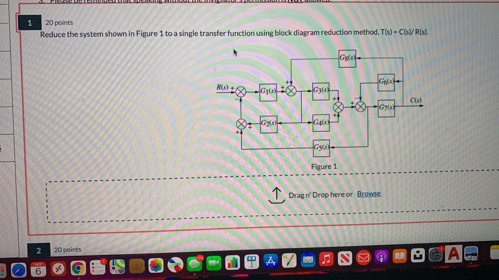 Solved 1 20 points Reduce the system shown in Figure 1 to a | Chegg.com