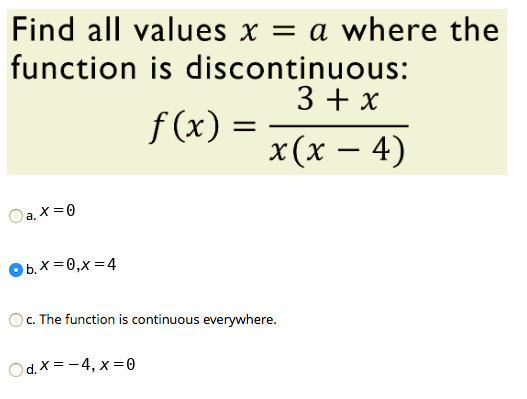 Solved Find all values x = a where the function | Chegg.com