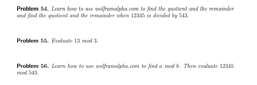 Solved Problem 54. Learn how to use wolframalpha.com to find | Chegg.com