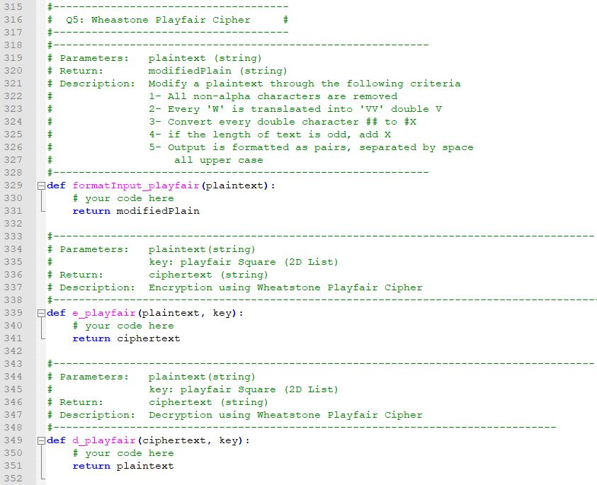 Q5: Wheatstone Playfair Square Cipher (2 pts) The | Chegg.com