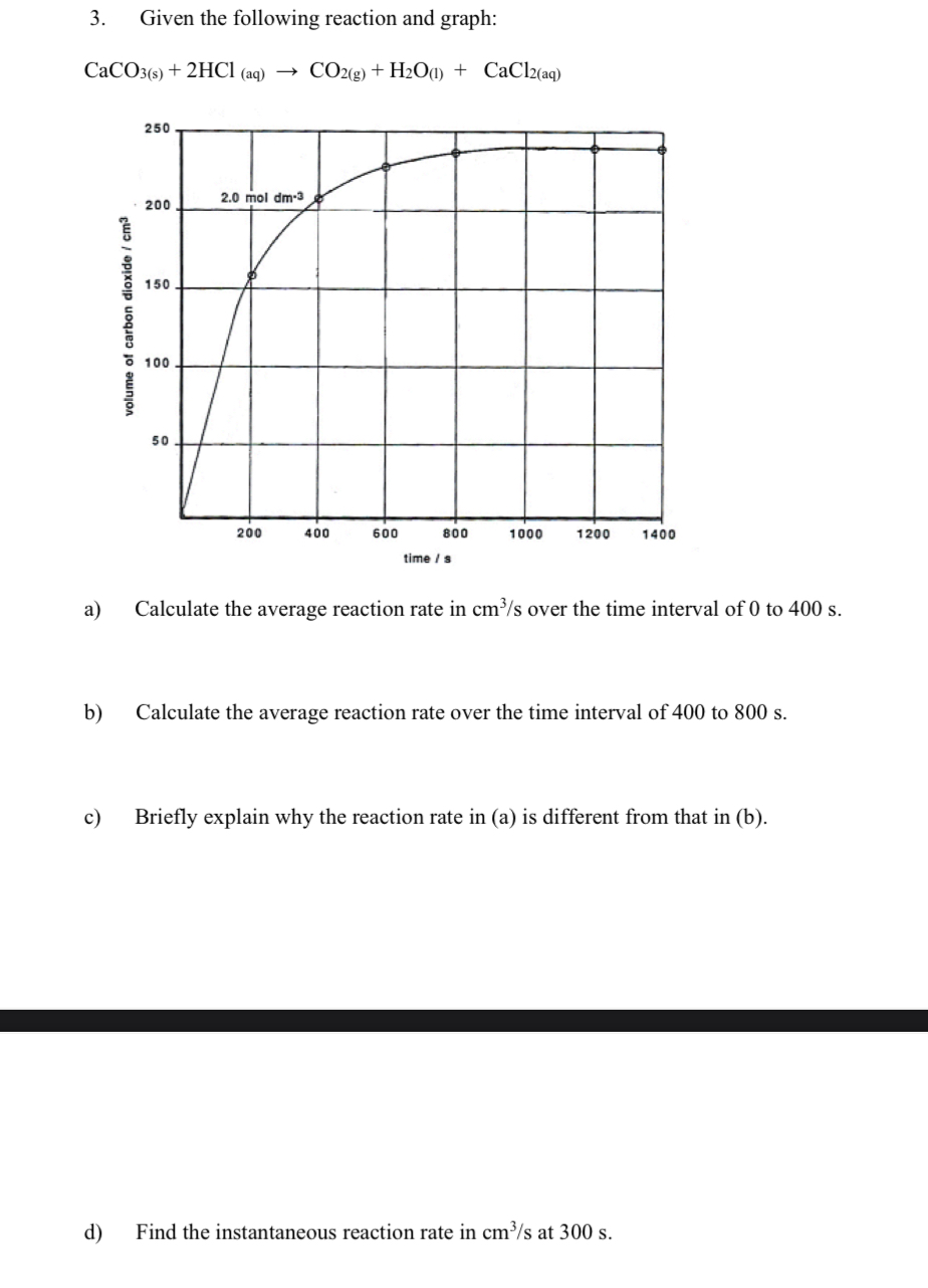Solved Given the following reaction and | Chegg.com