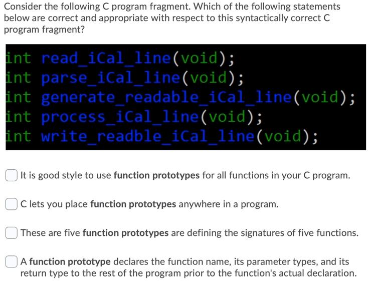 Solved Consider the following C program fragment. Which of | Chegg.com Solved Consider the following C program fragment. Which of | Chegg.com