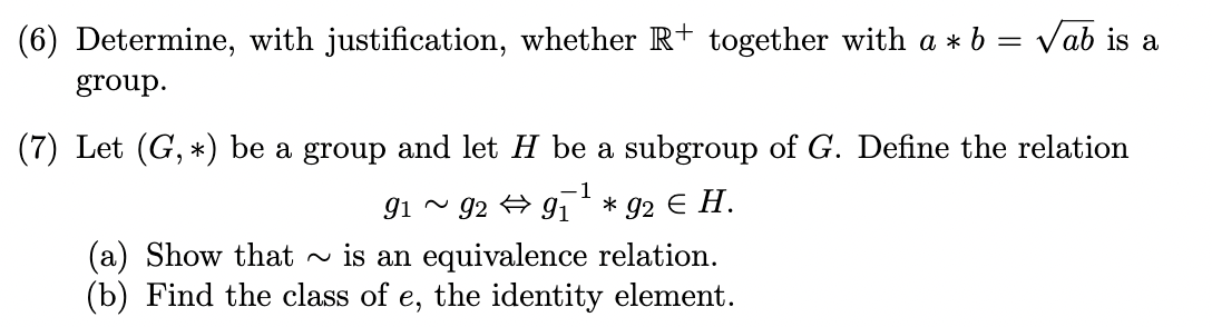 Solved 6) Determine, with justification, whether R+together | Chegg.com