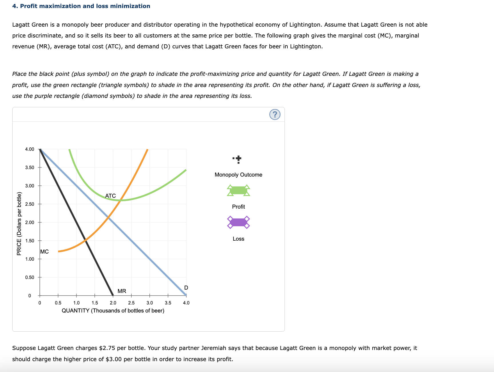 Solved 4. Profit maximization and loss minimization Lagatt | Chegg.com