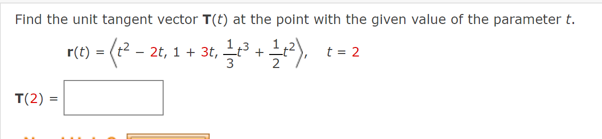 Solved Find the unit tangent vector T(t) at the point with | Chegg.com