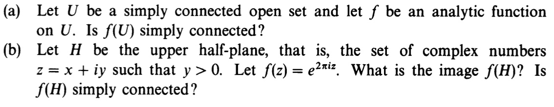 Solved (a) Let U be a simply connected open set and let ſ be | Chegg.com