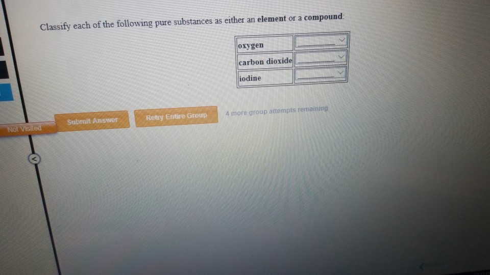 Solved Classify each of the following pure substances as | Chegg.com