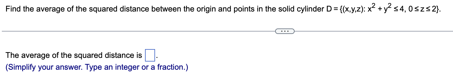 Solved Find the average of the squared distance between the | Chegg.com