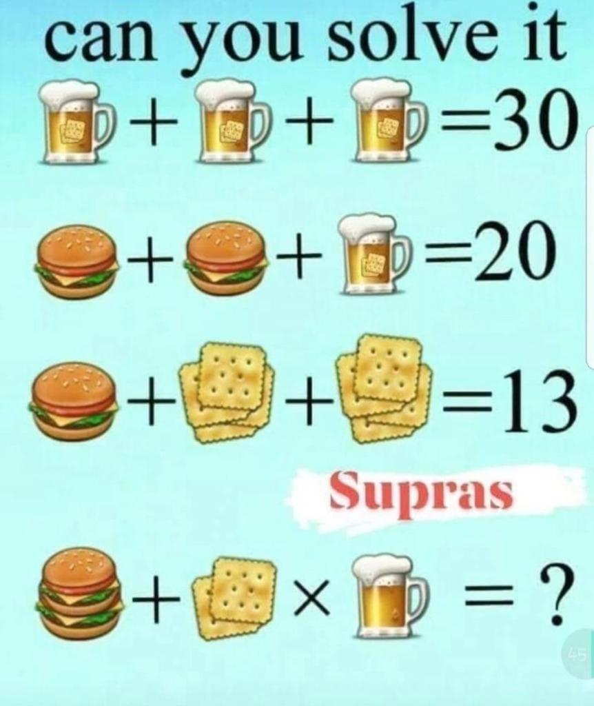 Solved side note: there a two crackers in each beer at the | Chegg.com