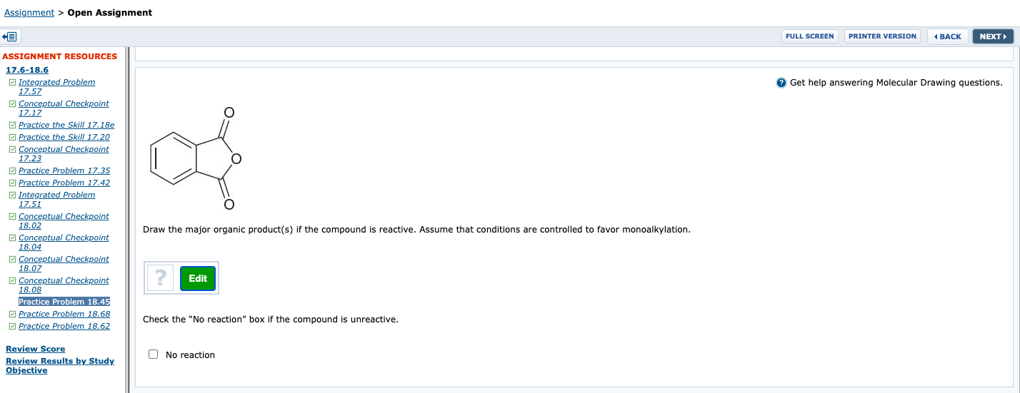 Solved Assignment > Open Assignment FULL SCREEN PRINTER | Chegg.com