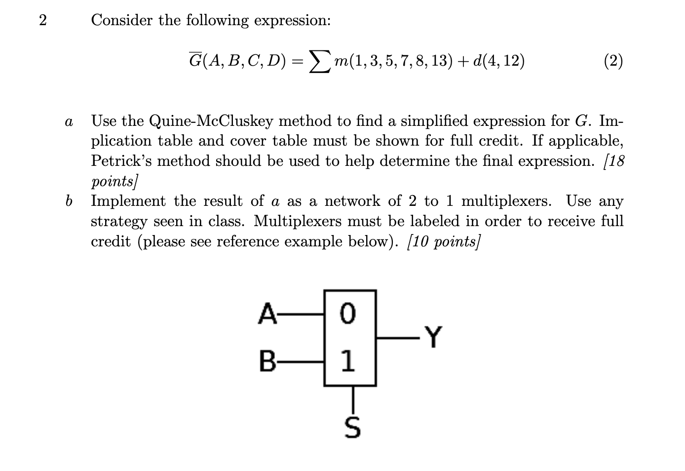 Solved Consider the following expression: | Chegg.com