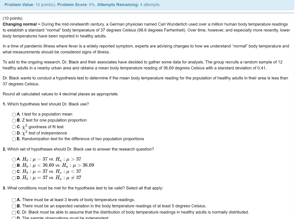 Solved Problem Value: 10 point(s). Problem Score: 0%. | Chegg.com