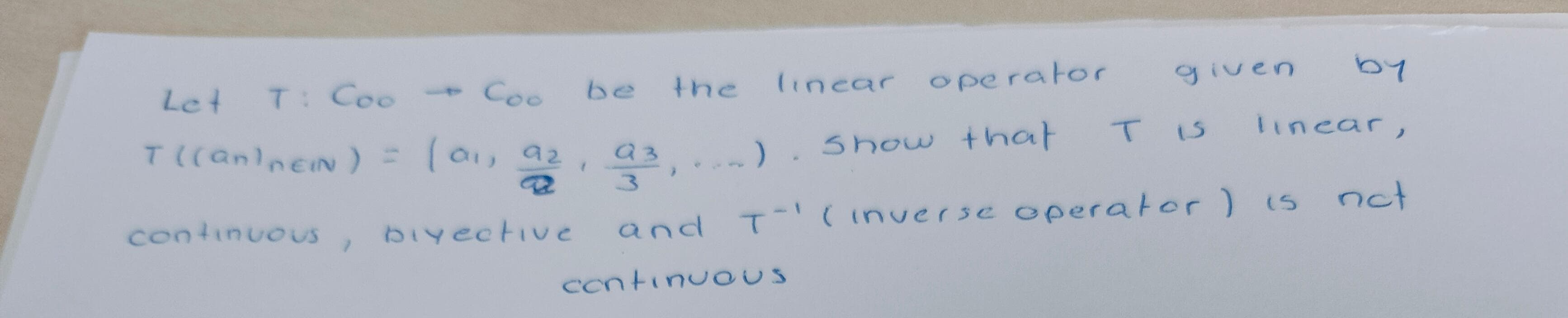 Let T:C00→C00 ﻿be the linear operator given | Chegg.com