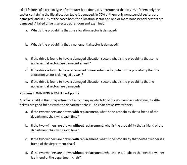 Solved Of all failures of a certain type of computer hard | Chegg.com