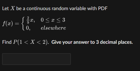 Solved Let X be a continuous random variable with PDF | Chegg.com