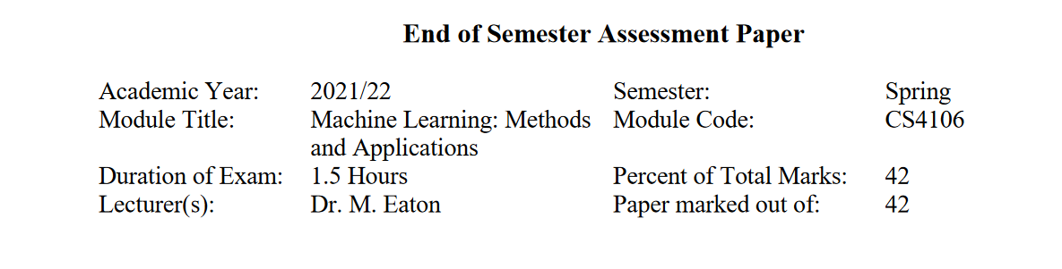Solved End of Semester Assessment Papera) Describe the | Chegg.com