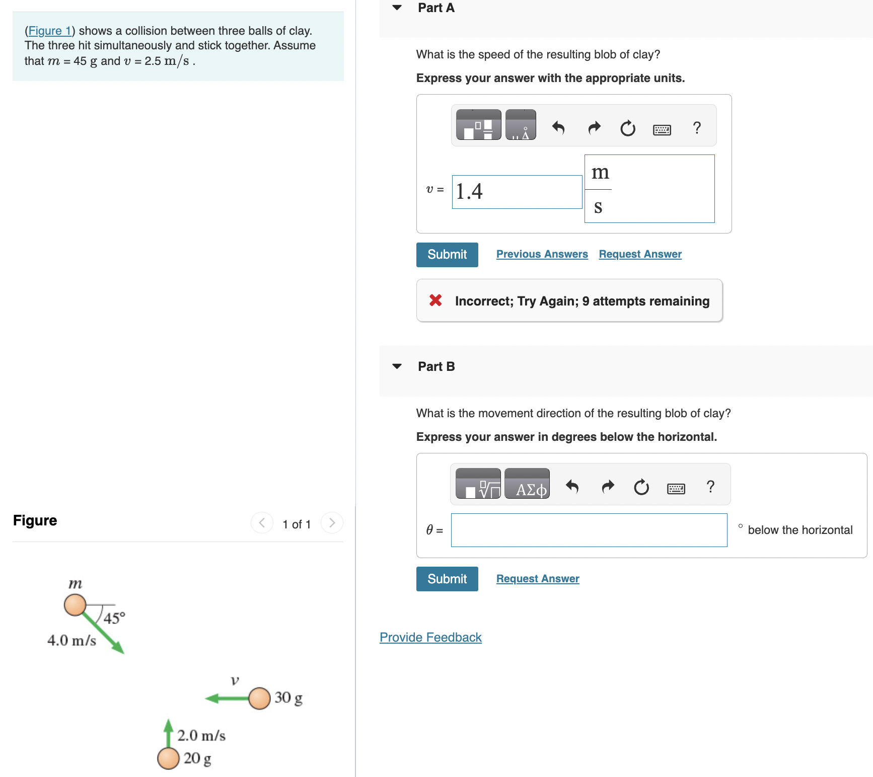 Solved (Figure 1) shows a collision between three balls of | Chegg.com