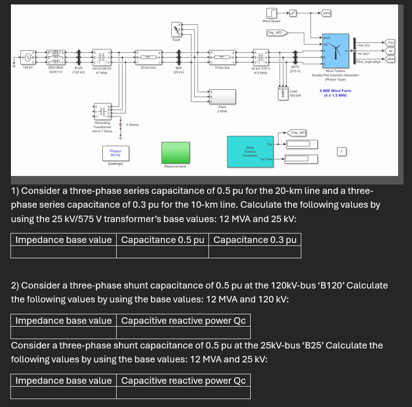 Solved 1) ﻿Consider a three-phase series capacitance of 0.5 | Chegg.com
