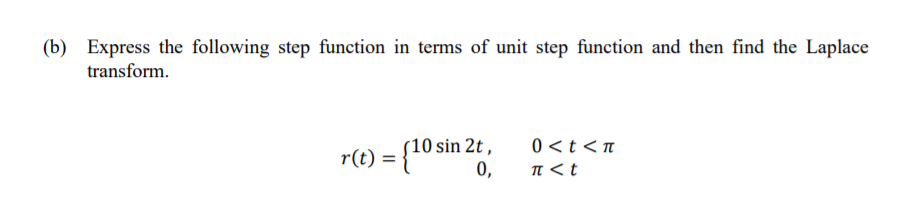 Solved Express the following step function in terms of unit | Chegg.com
