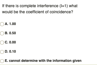 Solved If there is complete interference (I=1) what would be | Chegg.com