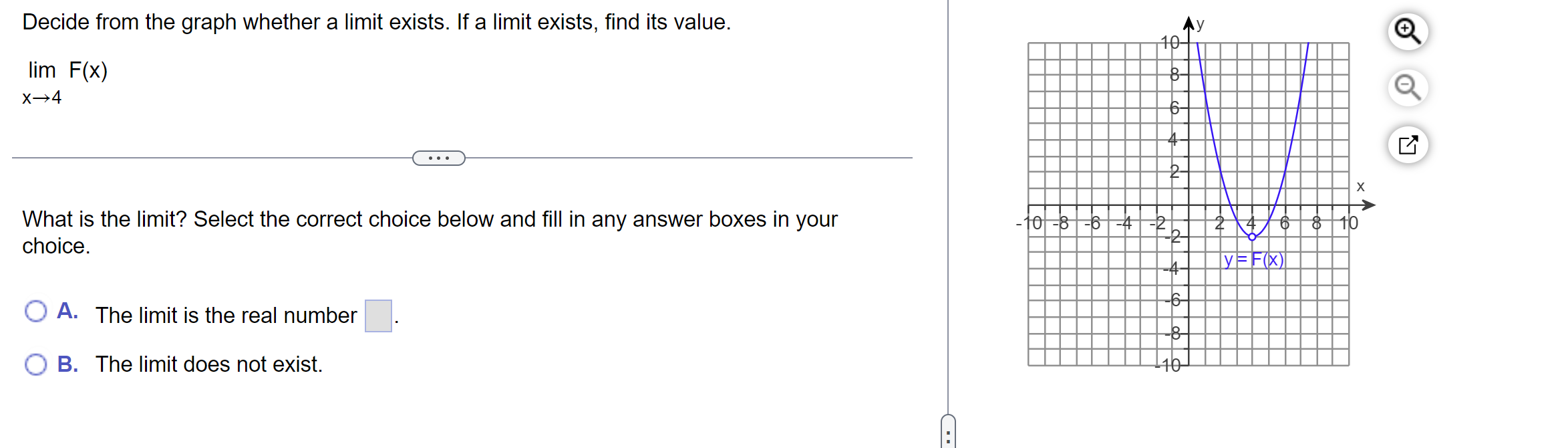 Solved Decide from the graph whether a limit exists. If a | Chegg.com