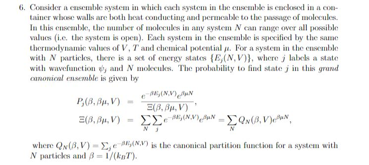 Solved 6. Consider a ensemble system in which cach system in | Chegg.com