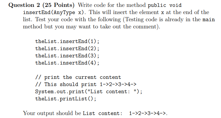 Solved package util; // LinkedList class import | Chegg.com