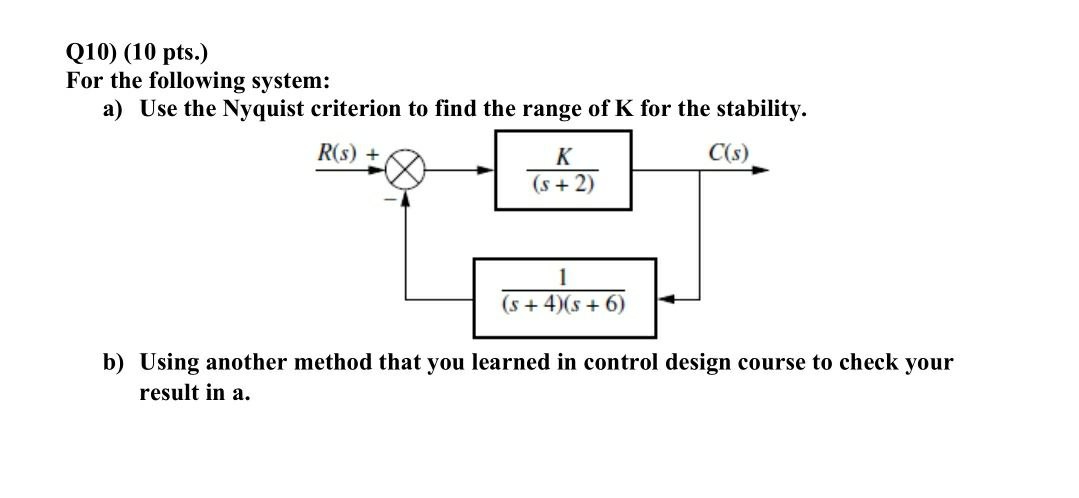 Solved Q10) (10 ﻿pts.)For the following system:a) ﻿Use the | Chegg.com