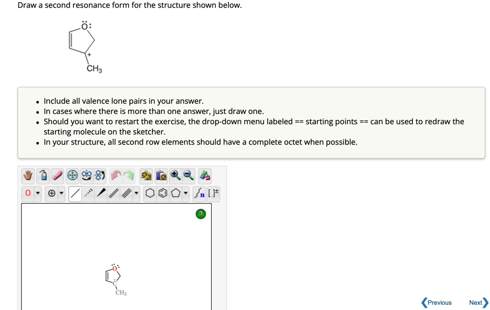 Solved Draw a second resonance form for the structure shown | Chegg.com