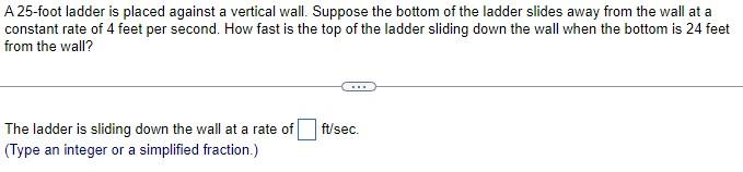 Solved A 25 -foot ladder is placed against a vertical wall. | Chegg.com