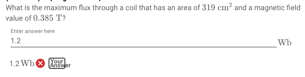 Solved What is the maximum flux through a coil that has an | Chegg.com