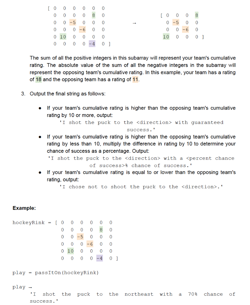 Solved Function Name: passIton Inputs: 1. (double) A MxN | Chegg.com