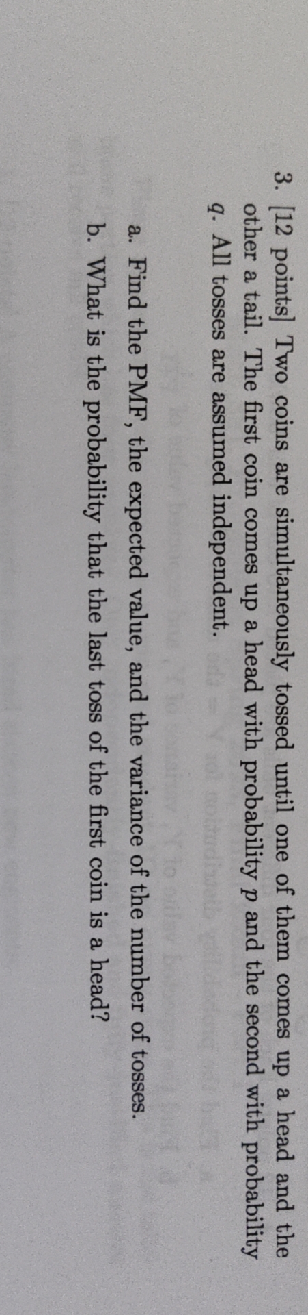 Solved 3. [12 points] Two coins are simultaneously tossed | Chegg.com