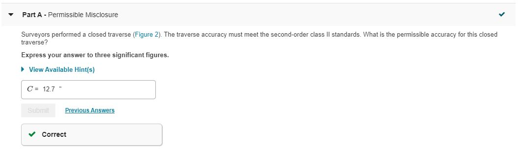 Solved K Value (") 1.7 Traverse Accuracy First-order | Chegg.com