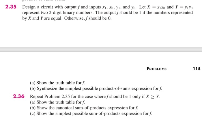 Solved Design a circuit with output f and inputs x, xo, yi, | Chegg.com