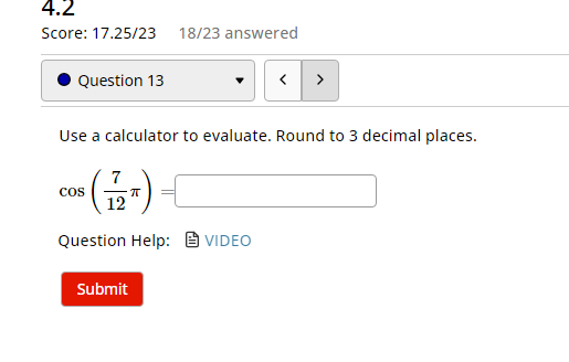 Solved Use a calculator to evaluate. Round to 3 decimal | Chegg.com