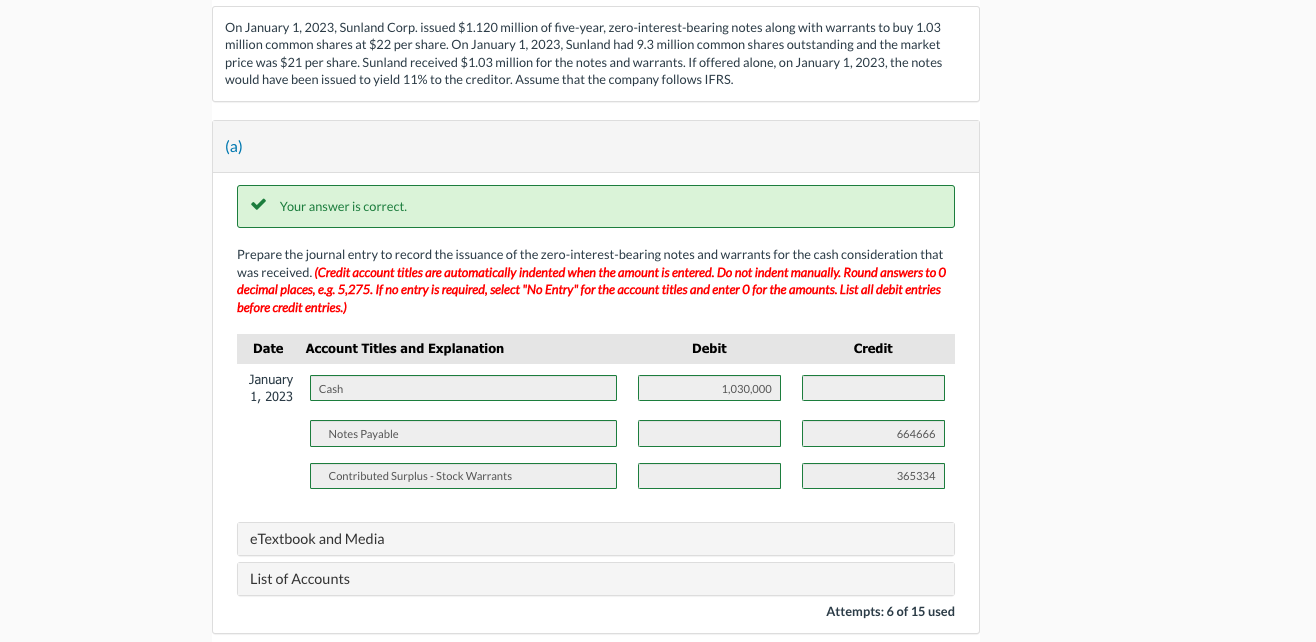 Solved On January 1, 2023, Sunland Corp. issued $1.120 | Chegg.com