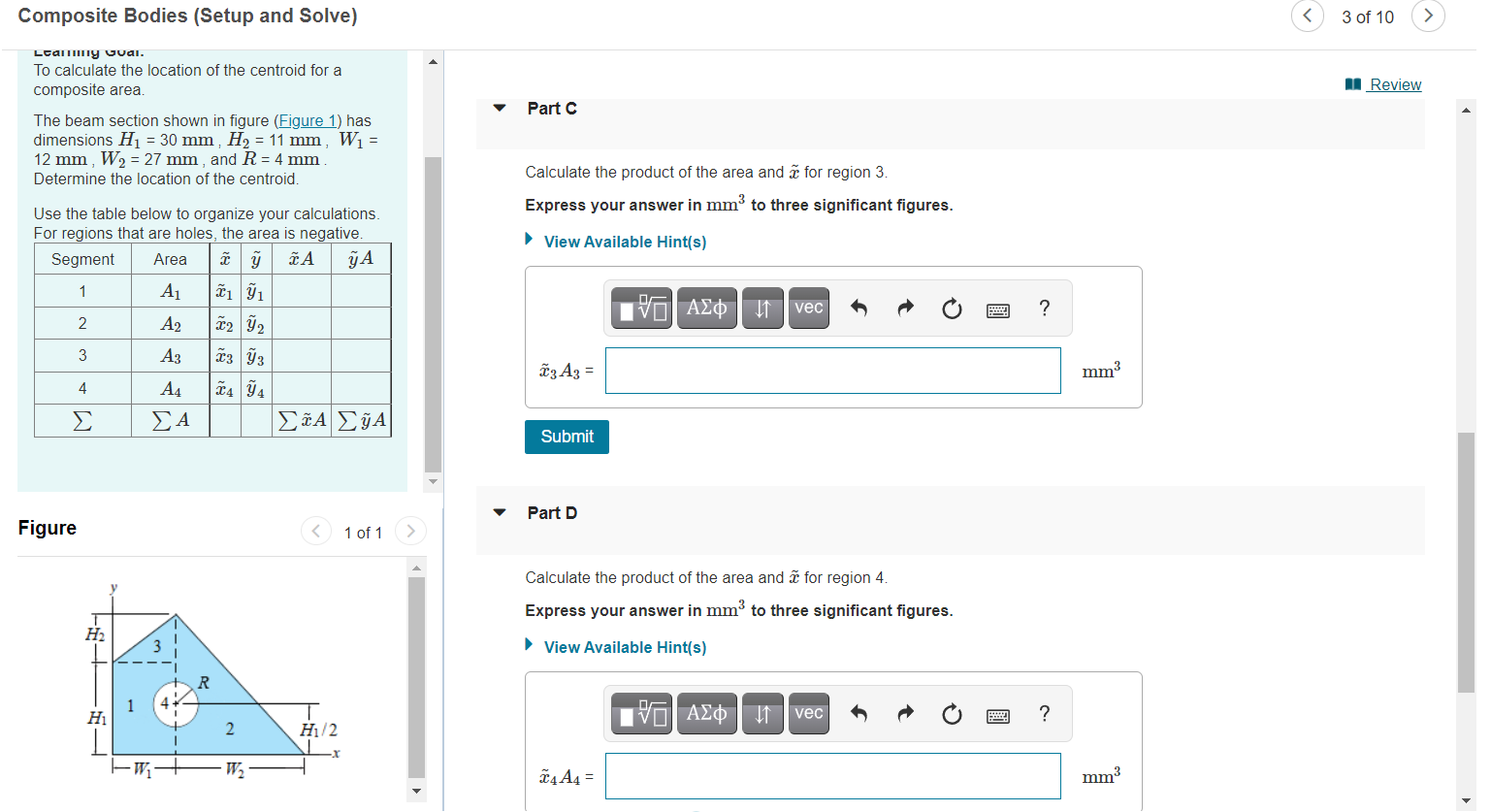Solved Composite Bodies (Setup and Solve) Learning Gval. To | Chegg.com