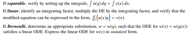 Solved If separable, verify by setting up the integrals, | Chegg.com