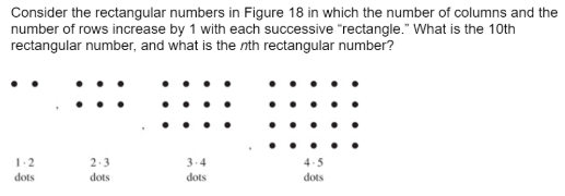 Solved Consider the rectangular numbers in Figure 18 in | Chegg.com