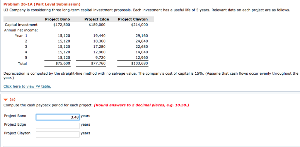 Solved Problem 26-1A (Part Level Submission) U3 Company is | Chegg.com