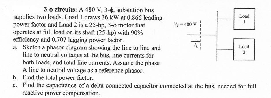 Solved 3 4 Circuits A 480 V 3 4 Substation Bus Supplies