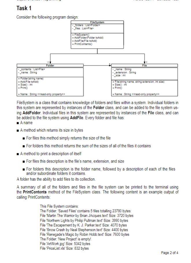 Solved Task 1 ﻿You may have noticed that there is a big | Chegg.com