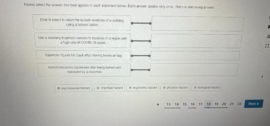 Please Select The Answer That Best Applies To Each 